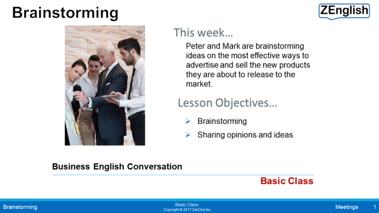 07/24-07/30 – Brainstorming – English for Life!
